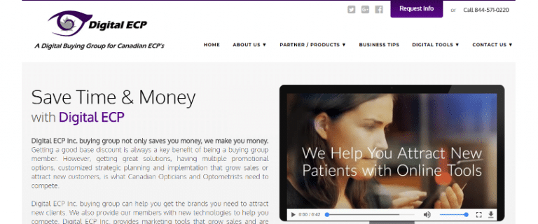 Digital ECP Group Refreshes Their Website - OptikNow